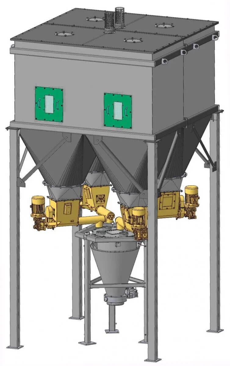 Dosing hopper scales БДБ-4 for bulk products and performer